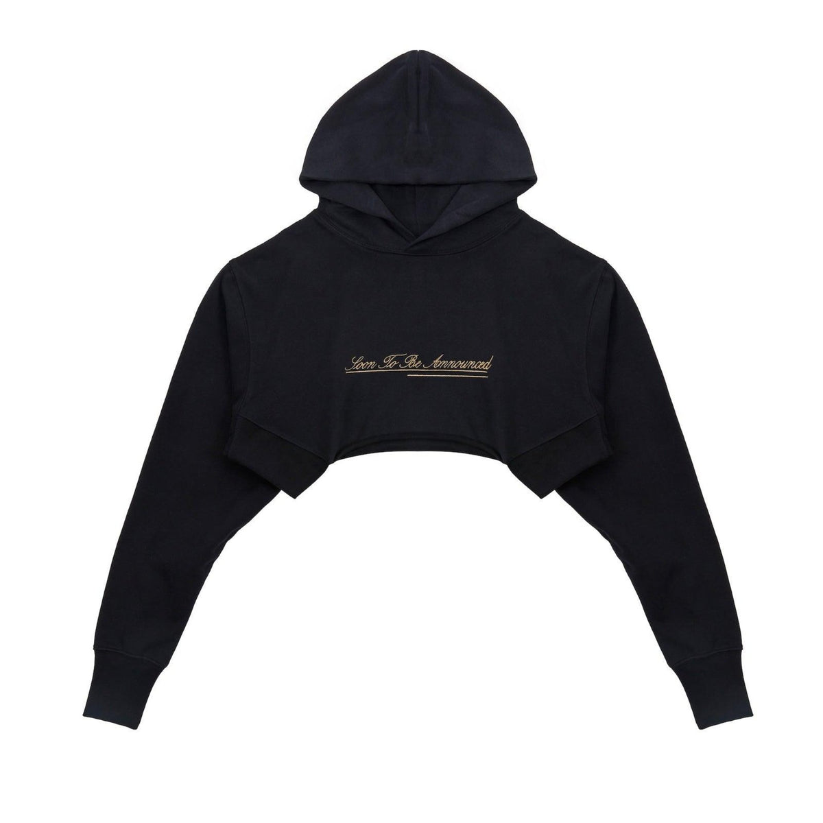 STBA Embroidery Crop Hoodie | STBA – SOON TO BE ANNOUNCED